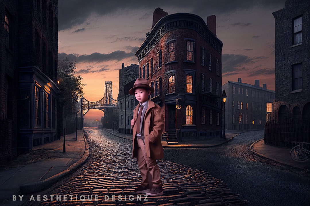 Old London Digital Backdrop 1800s Old Town Digital Background Sherlock ...