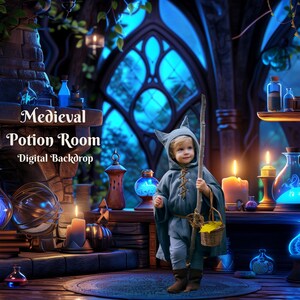 Medieval Potion Room Digital Backdrop Wizard's Mana Potion Photo ...
