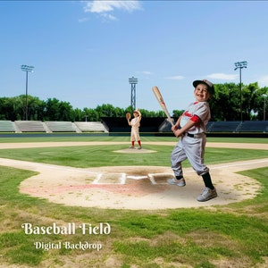 Baseball Field Digital Backdrop for Professional Baseball Player ...