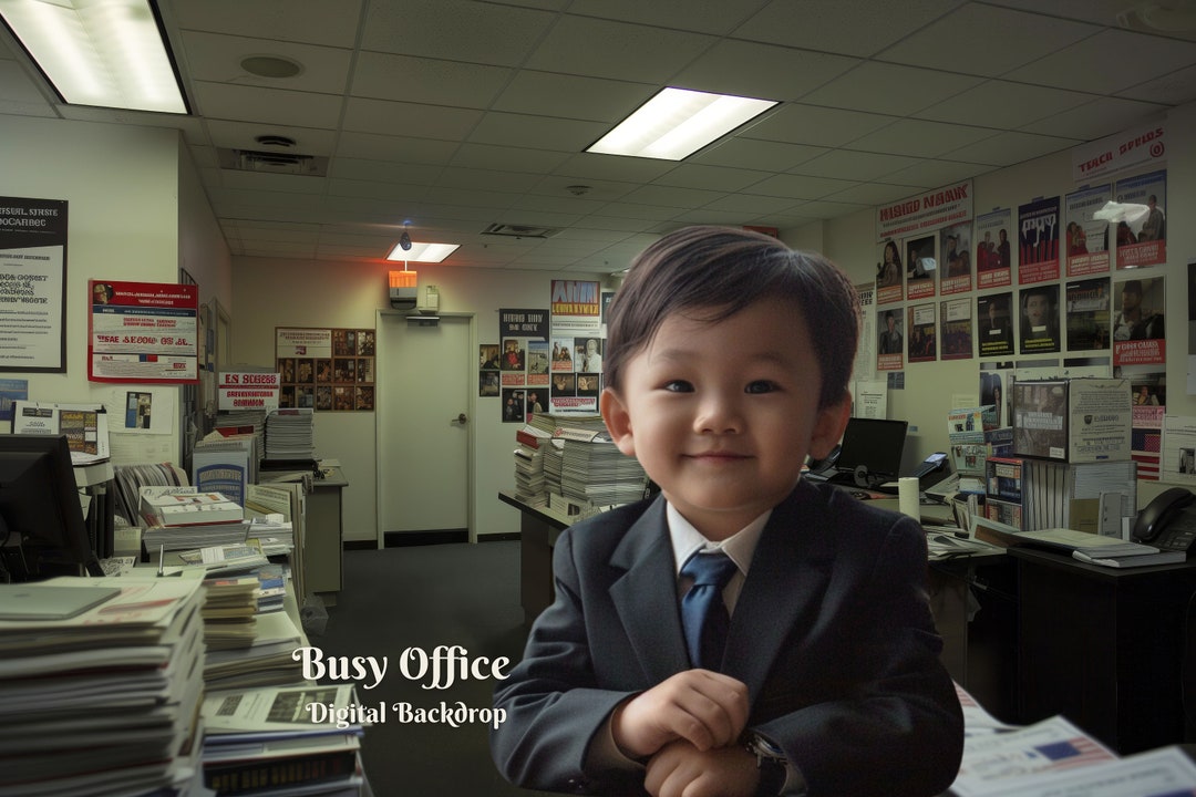 Busy Office Digital Backdrop for Corporate Staff Composite Overlay for ...