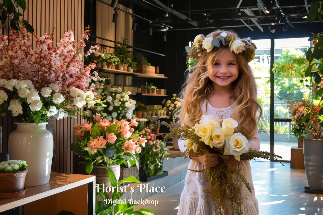 Florist's Place Digital Backdrop Botanical Garden Digital Background ...