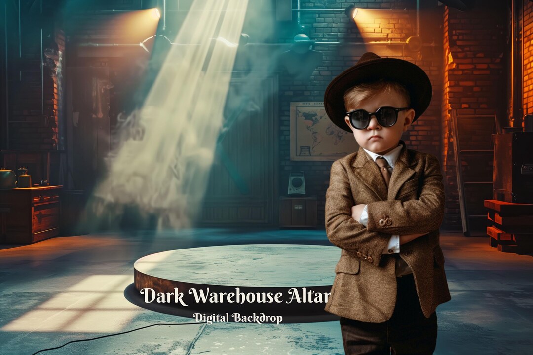 Dark Warehouse Altar Digital Backdrop for Gang Member Composite Images ...