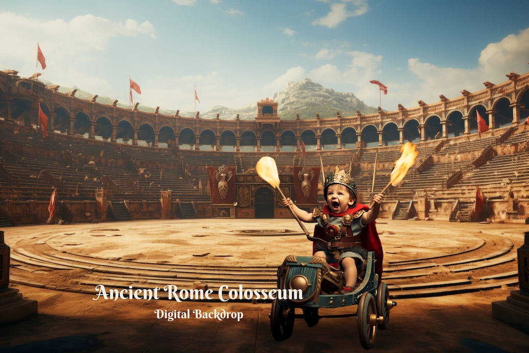 Ancient Rome Colosseum Digital Backdrop for Chariots Composite Images Brave Knights Digital ...