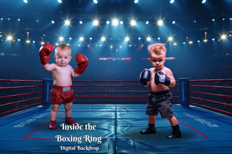 Inside the Boxing Ring Digital Backdrop for Professional Boxers ...