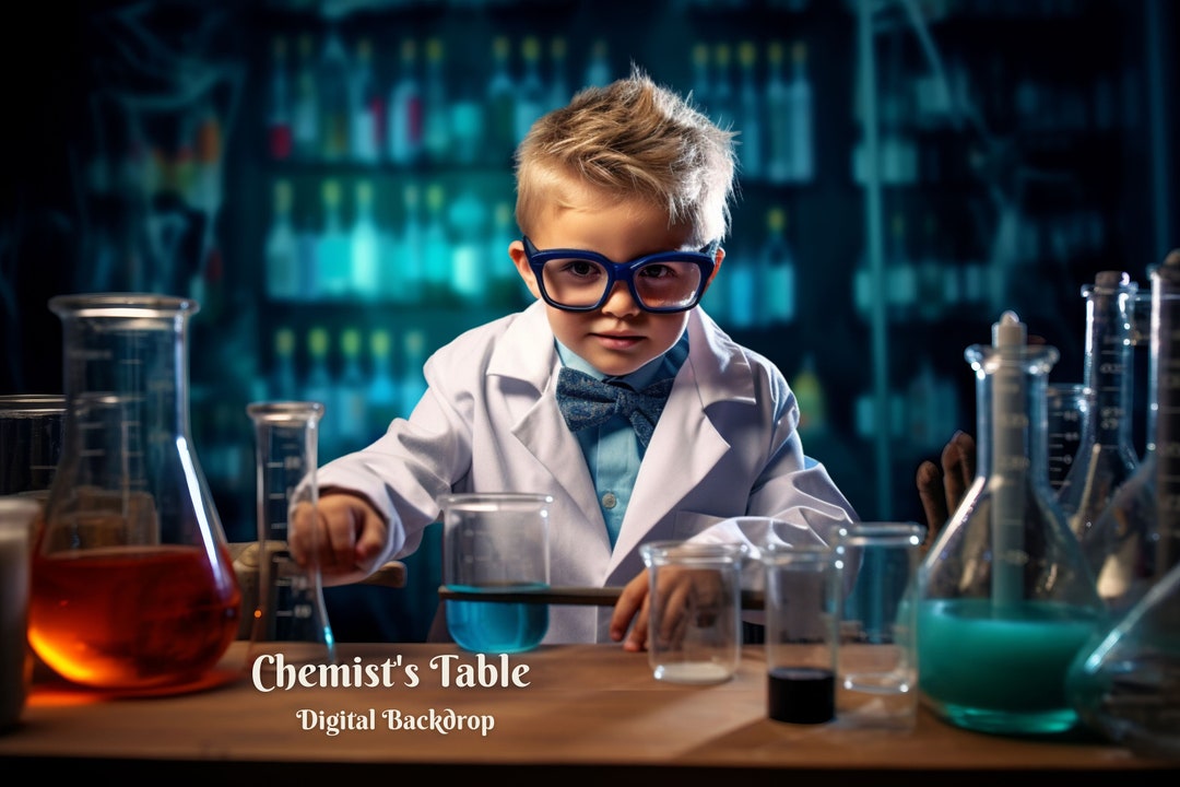 Chemist's Table Digital Backdrop Science Demonstration Composite ...