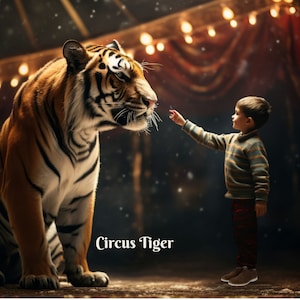 Circus Tiger Digital Backdrop Taming a Wild Tiger Photography ...