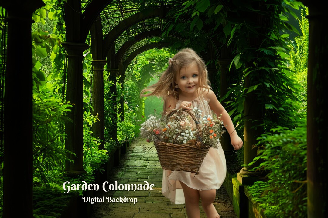 Garden Colonnade Arch Digital Backdrop for Valentines Composite Images ...