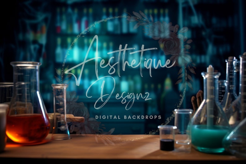 Chemist's Table Digital Backdrop Science Demonstration Composite ...