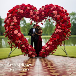 Arch of Roses Digital Backdrop for Valentine's Composite Images ...