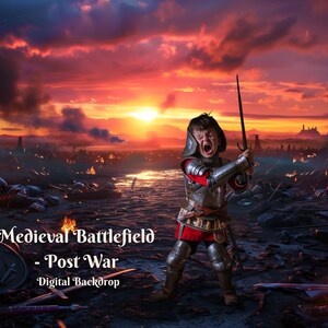 Medieval Battlefield - Post War Digital Backdrop Medieval War Digital ...
