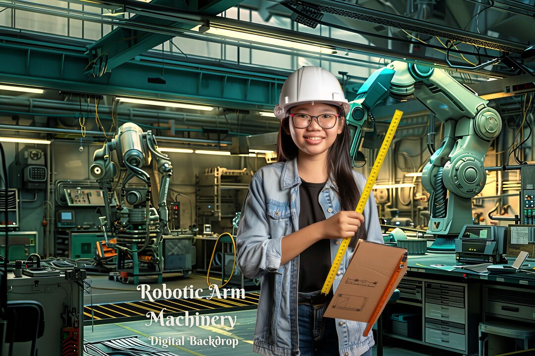 Future Robotics Engineer Digital Background Robotic Arm Machinery ...