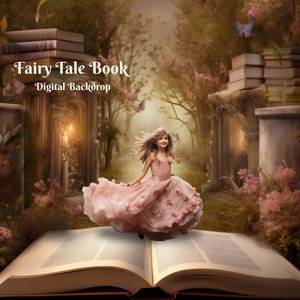 Fairy Tale Book Digital Backdrop Fantasy Land Digital Background Fairy ...