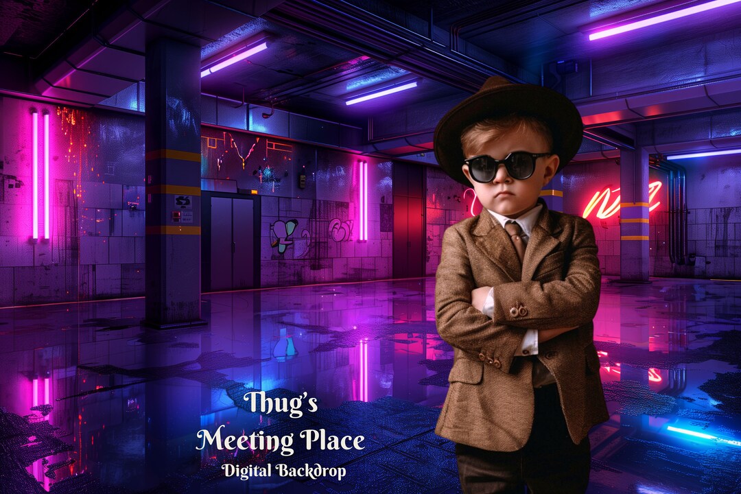 Thug's Meeting Place Digital Backdrop for Gang Member Composite Images ...