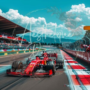 Formula One Race Track Digital Backdrop F1 Kid Driver Photography ...