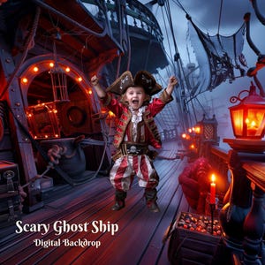 Scary Ghost Ship Digital Backdrop the Flying Dutchman Digital ...