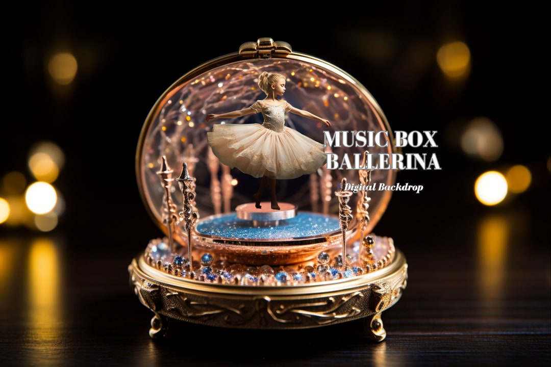 4 Music Box Ballerina Digital Backdrop for Composite Images, Ballet ...