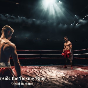 Inside the Boxing Ring Digital Backdrop for Professional Boxers ...