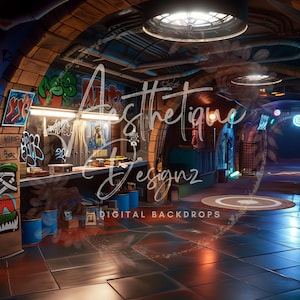 Underground Home Bunker Digital Backdrop for Post Apocalyptic Fallout ...