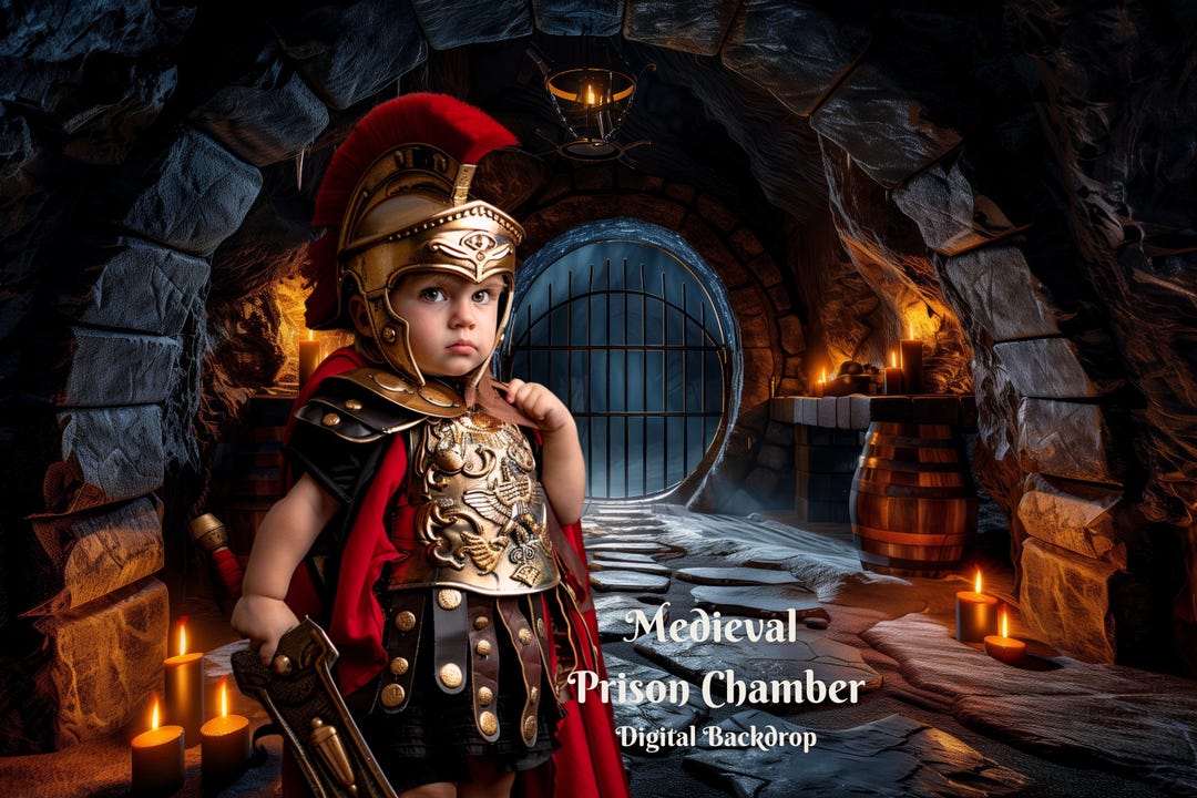 Medieval Prison Chamber Digital Backdrop Stone Cell Digital Background ...