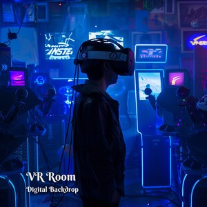 VR Room Digital Backdrop for Virtual Reality Game Composite Images ...
