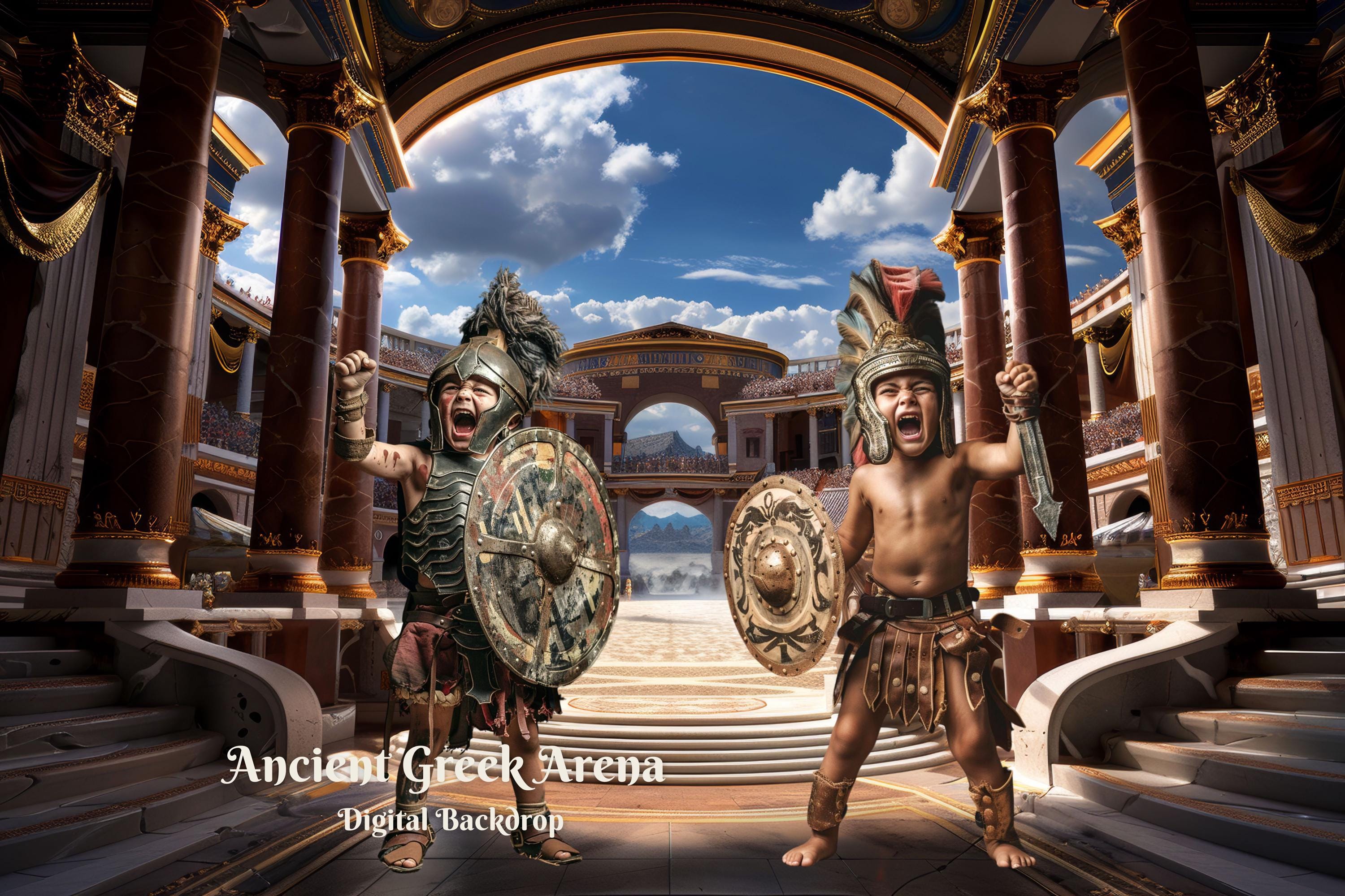 Ancient Greek Arena Digital Backdrop for Chariots Composite Images ...