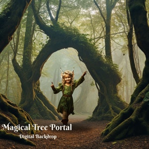 Magical Tree Portal Digital Backdrop Fantasy Land Digital Background ...