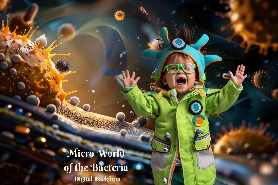 Micro World of the Bacteria Digital Backdrop Red Blood Cells Digital ...