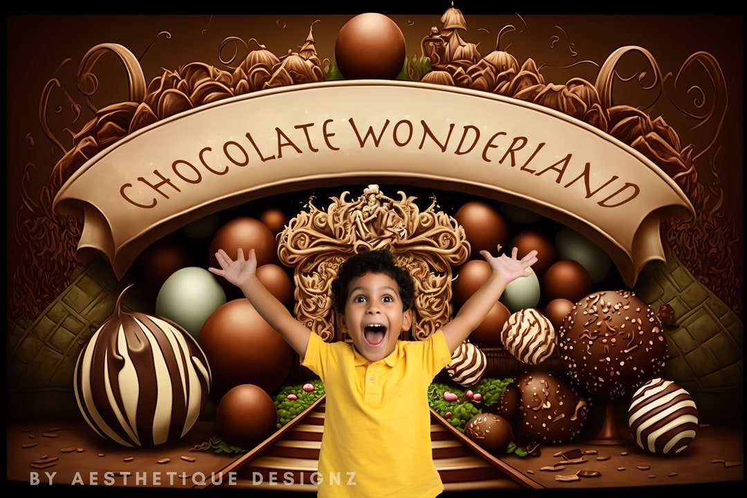Chocolate Wonderland Digital Backdrop Chocolate Lover Background Fun ...
