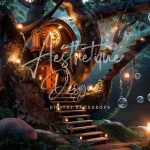 Magical Tree House Digital Backdrop for Forest Tree Tribes Composite ...