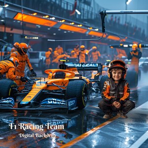 F1 Racing Team Digital Backdrop Formula One Kid Driver Photography ...