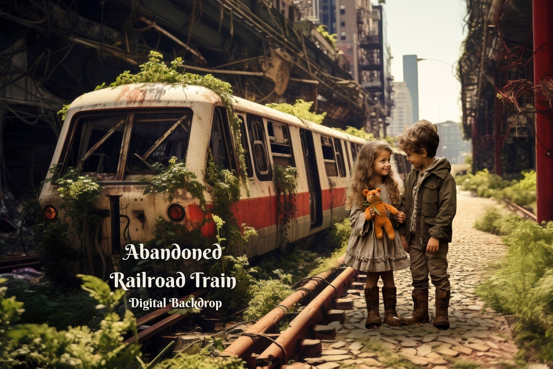 Abandoned Train Digital Backdrop for Post Apocalyptic Era Composite ...