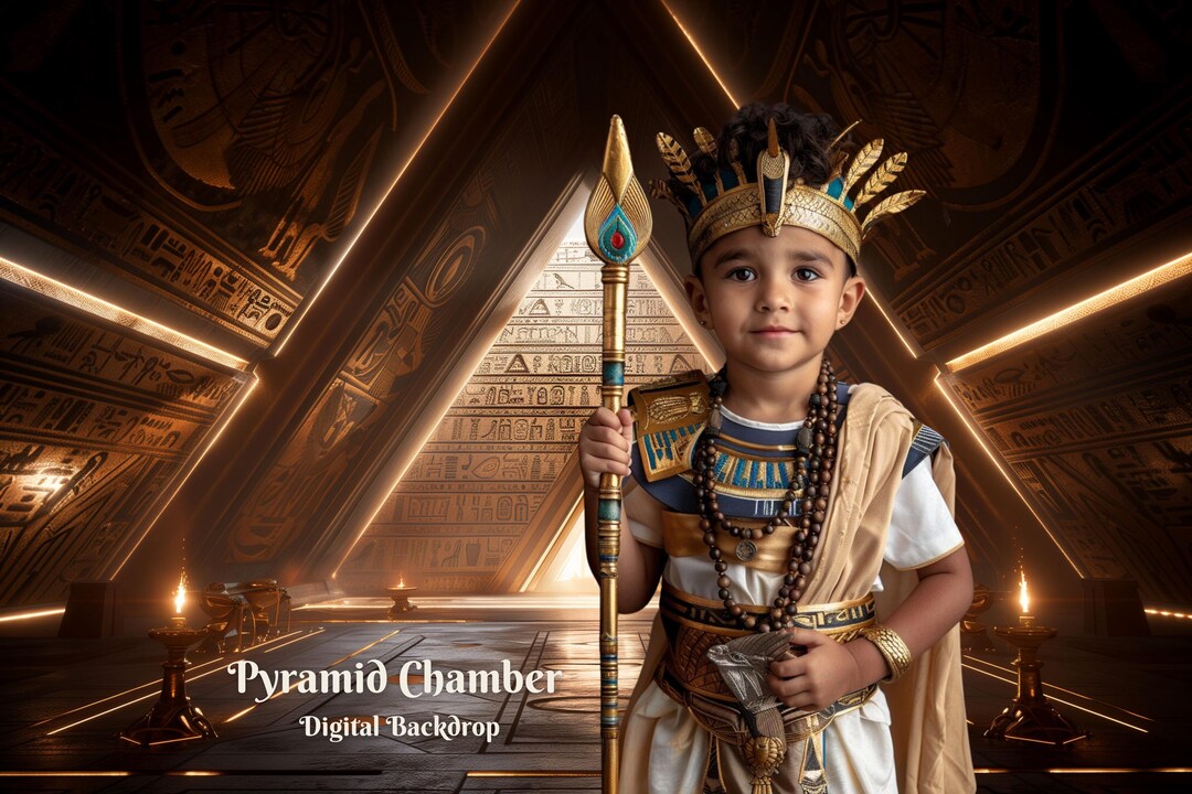 Pyramid Chamber Digital Backdrop Pyramid Hall Digital Background ...