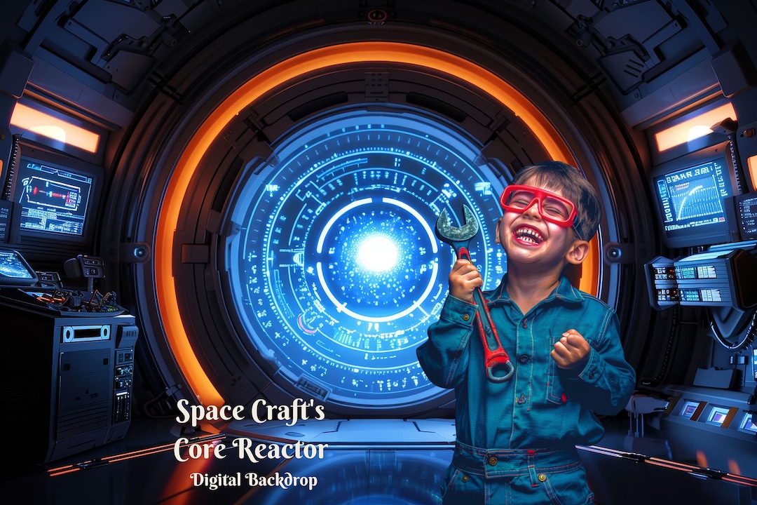 Space Craft's Core Reactor Digital Backdrop for Advanced Future ...