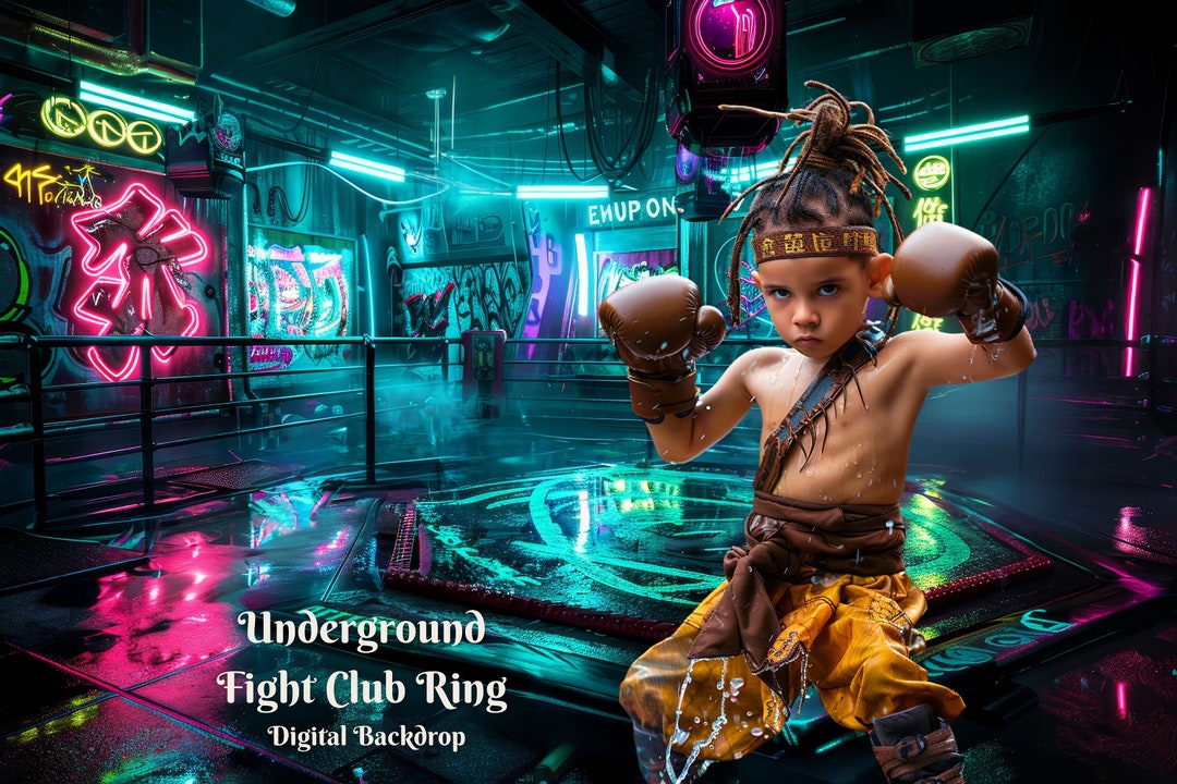 Underground Fight Club Digital Backdrop for Street Boxers Composite ...