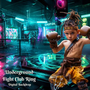 Underground Fight Club Digital Backdrop for Street Boxers Composite ...