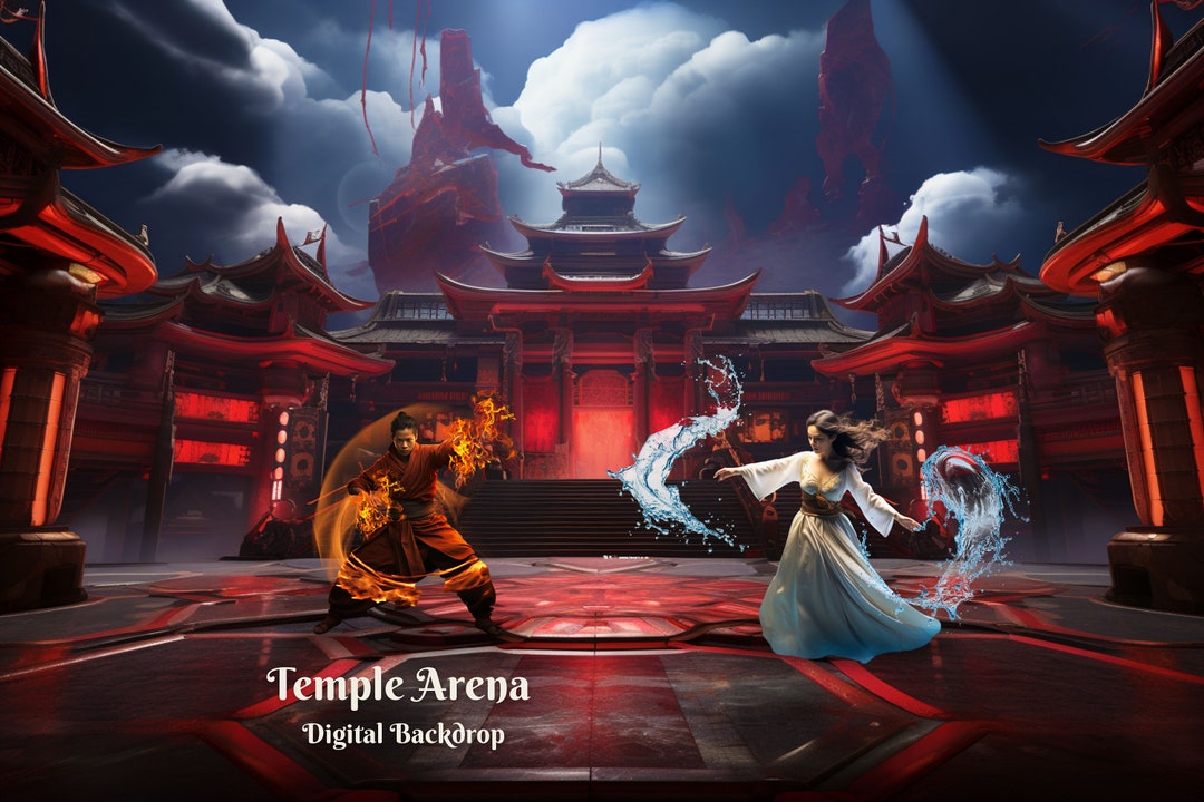 Temple Arena Digital Backdrop for Element Bender Composite Images ...