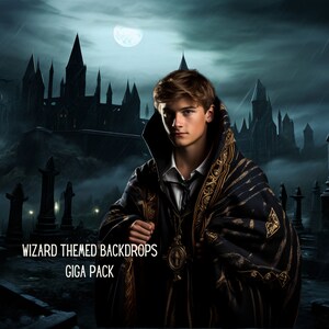 148 Wizardry School Digital Backdrop Magical Wizard Photography ...