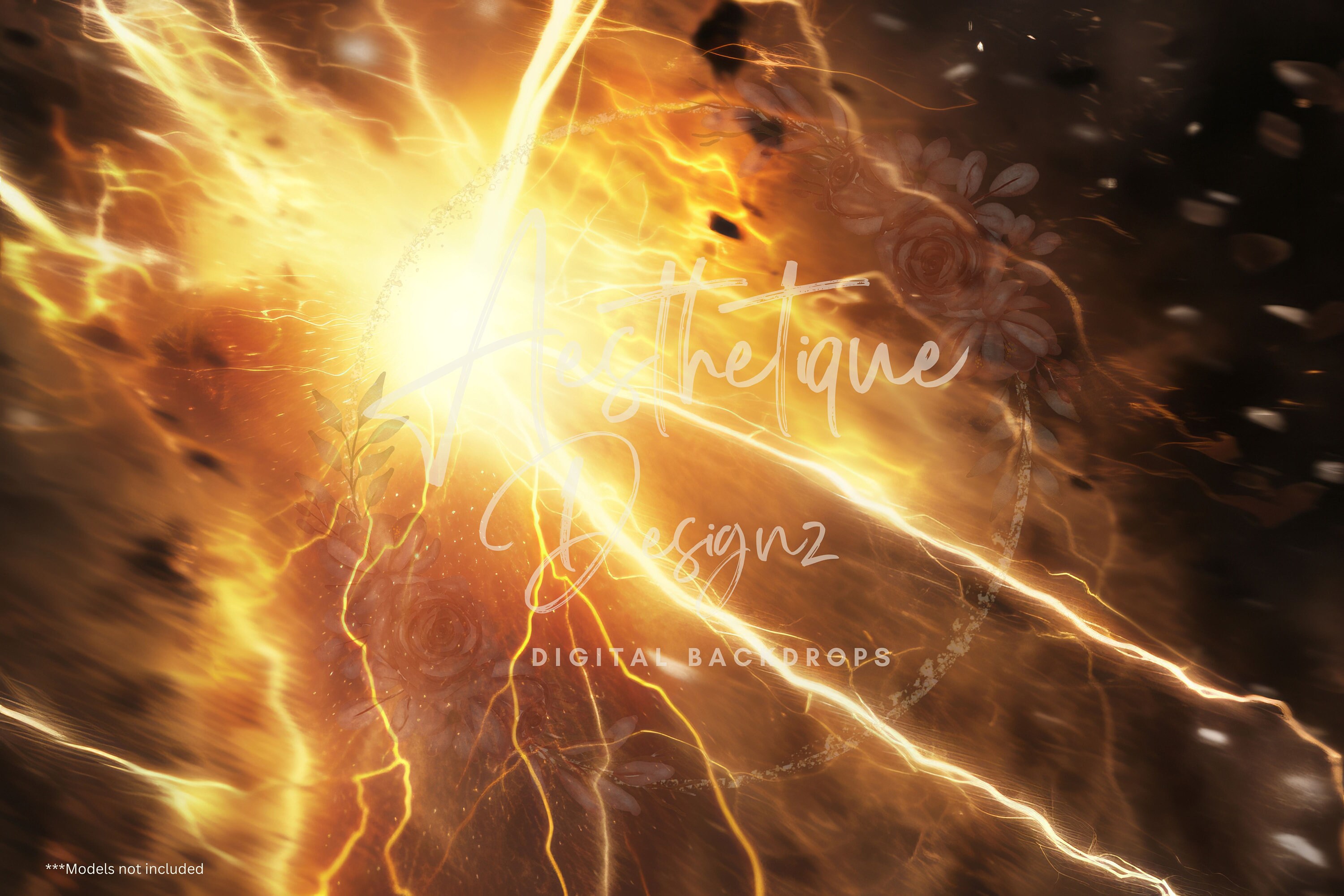 Superhero Sparks Digital Backdrop Superhero Speed Power Photo ...
