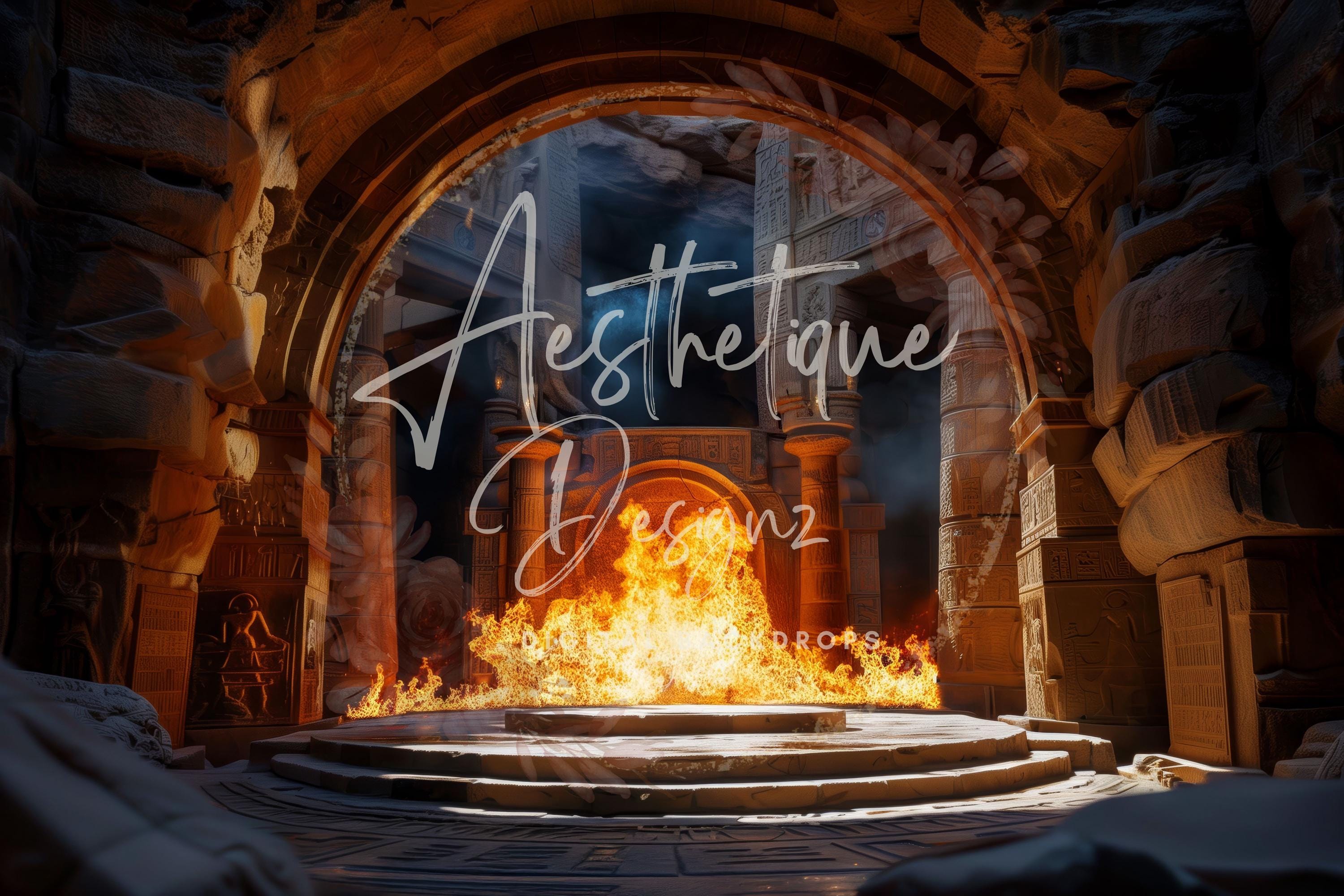 Ancient Inferno Altar Digital Backdrop Ritual Sacrifice Digital ...