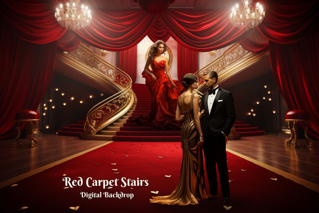 Red Carpet Stairs Backdrops Hollywood Celebrity Photography Background ...