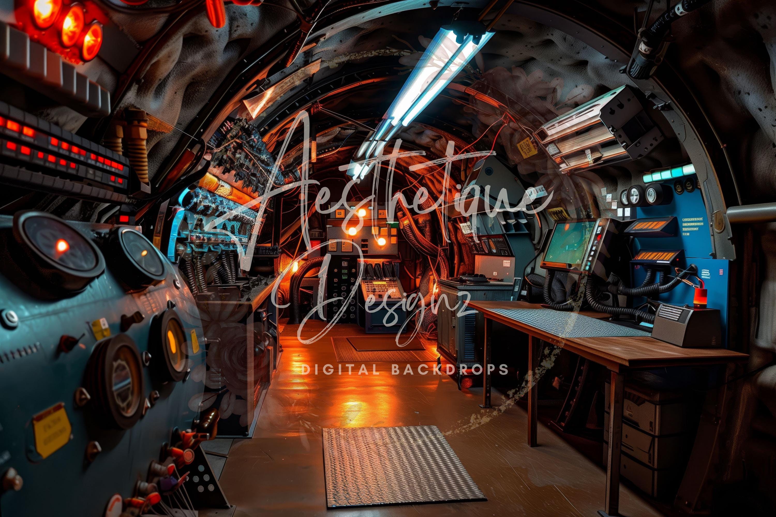 Steampunk Bunker Digital Backdrop for Post Apocalyptic Era Technology ...
