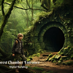 Forest Chamber Entrance Digital Backdrop for Mystery Forest Composite ...