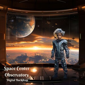 Space Center Observatory Digital Backdrop for Spaceship Composite ...