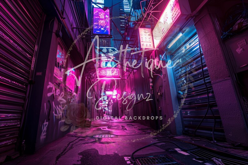 Neon Alley Digital Backdrop for Street Dancers Composite Images Ghetto ...