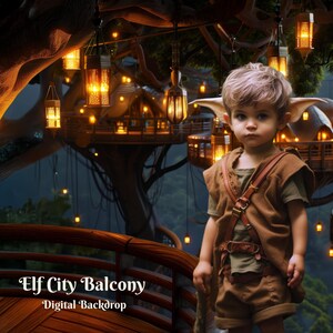 Elf City Balcony Digital Backdrop for Forest Tree Tribes Composite ...