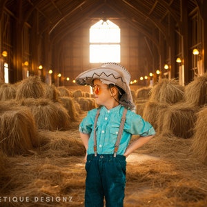 Inside the Barn Digital Backdrop Hay Barn Background Stable Digital ...