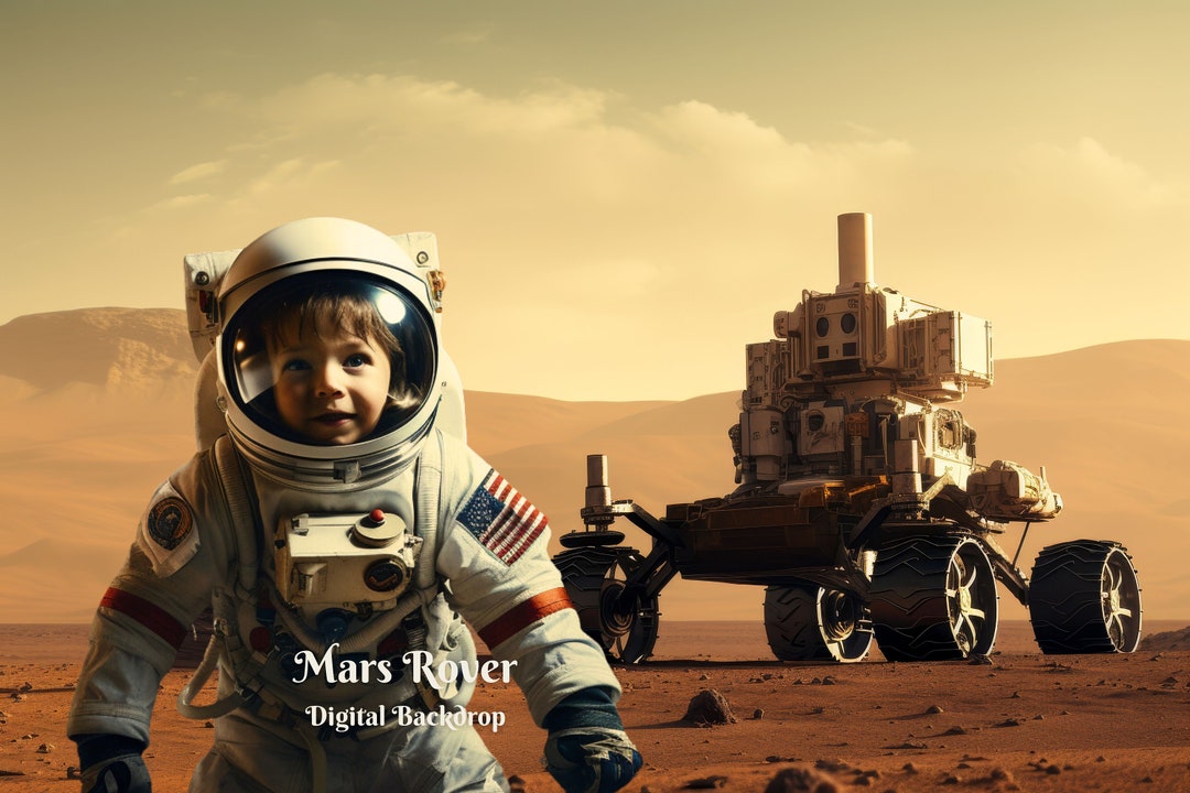 Mars Rover Digital Backdrop Interplanetary Travel Digital Background ...