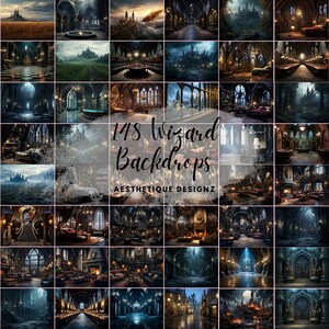 148 Wizardry School Digital Backdrop Magical Wizard Photography ...