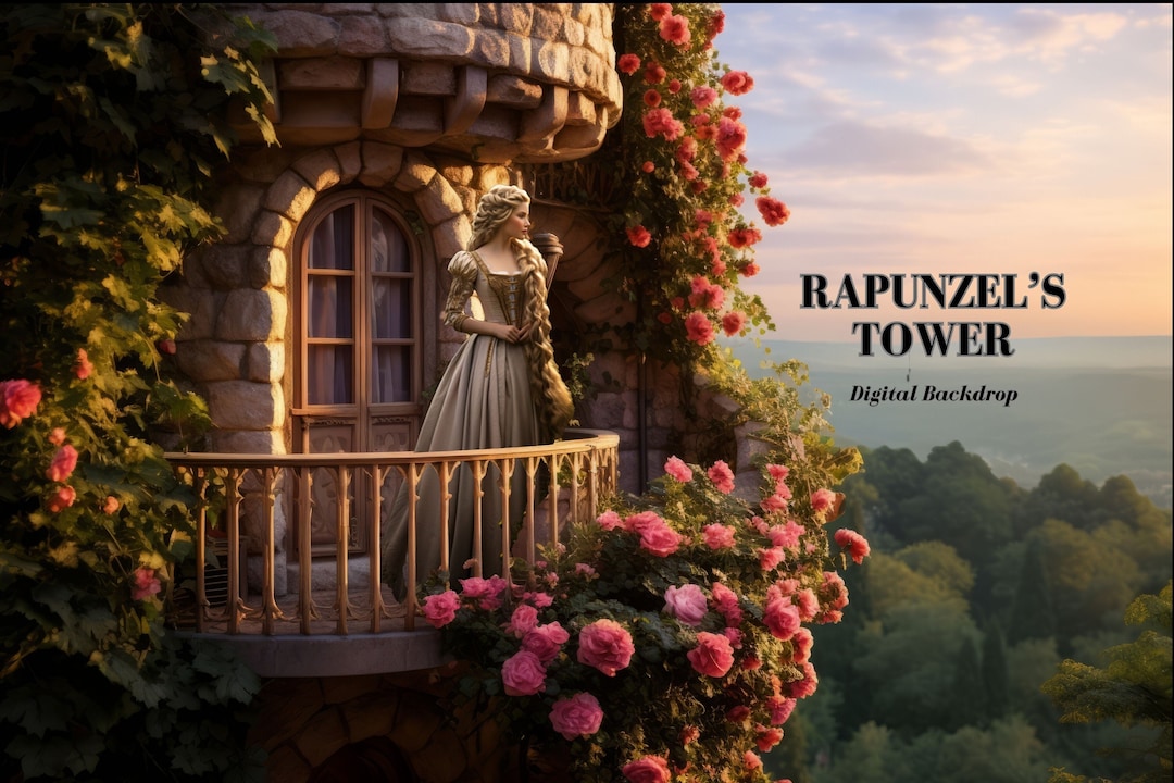 Rapunzel's Tower Digital Backdrop Fairy Tale Princess Photography ...