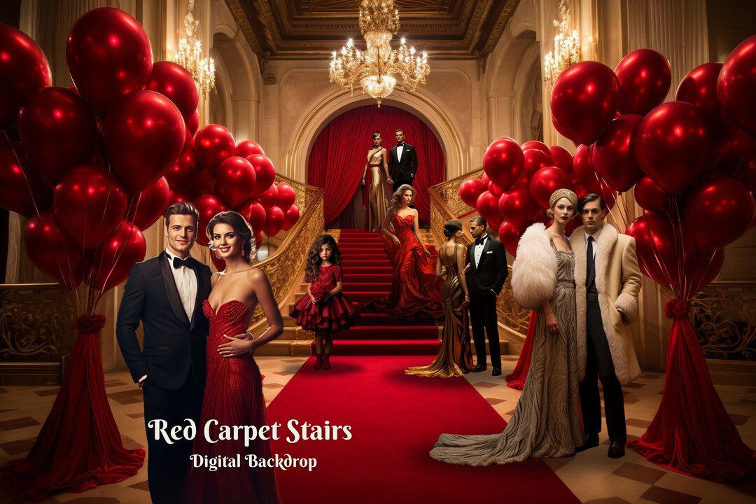 Red Carpet Stairs Backdrops Hollywood Celebrity Photography Background ...